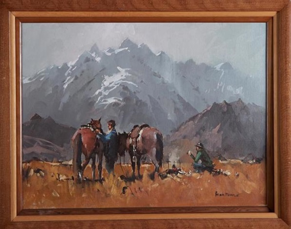 Lunch Break Musterers from Mount Cook Station by Peter Beadle on artnet