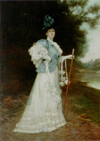 Portrait of a courtly lady by Jan Styka on artnet