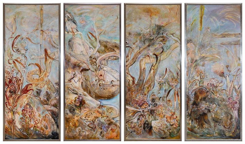 Landscape quadtych by Ian van Wieringen on artnet