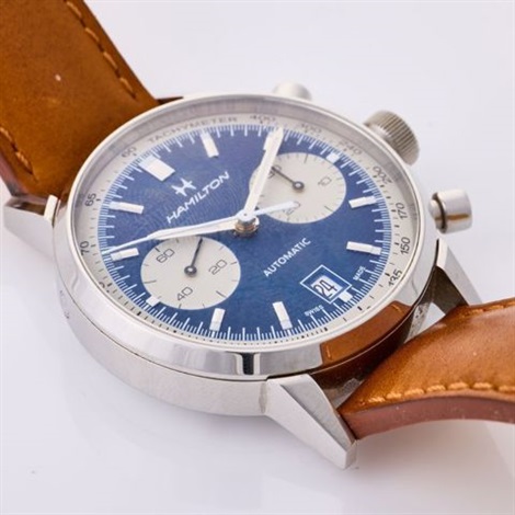 Stainless Steel, 40mm Hamilton American Classic Intra-Matic Chronograph ...
