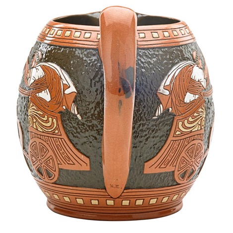 Rozane Della Robbia vase with Roman chariot and horses by Roseville ...