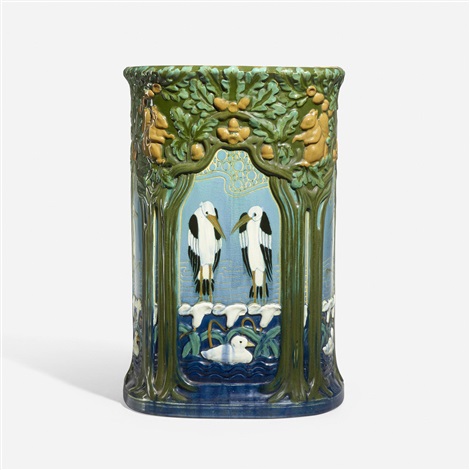 Rhead Faience umbrella stand by Frederick Hurten Rhead on artnet