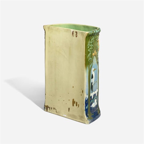 Rhead Faience umbrella stand by Frederick Hurten Rhead on artnet