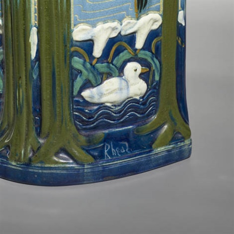 Rhead Faience umbrella stand by Frederick Hurten Rhead on artnet