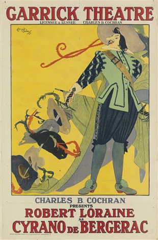 GARRICK THEATRE CYRANO DE BERGERAC. 1919 by Edmund Dulac on artnet