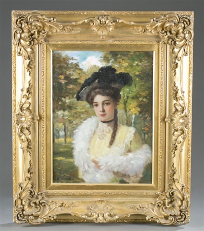 Woman Promenading in a Park by Joseph Henry Boston on artnet