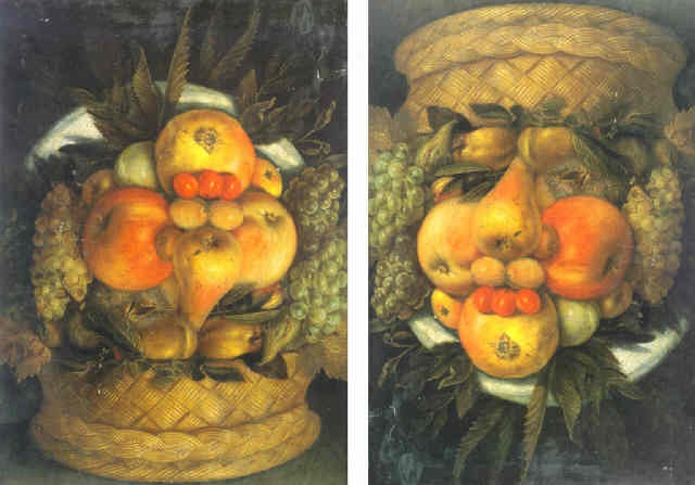 Anthropomorphic portrait of a man composed of fruit by Giuseppe ...