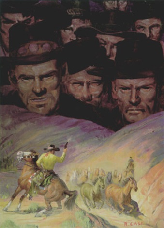 Horse rustlers - Phantom heads in background by Richard Case on artnet
