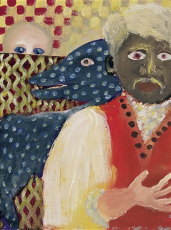 Mann mit Tier und ein Blick über die Mauer by Robert Zeppel-Sperl on artnet