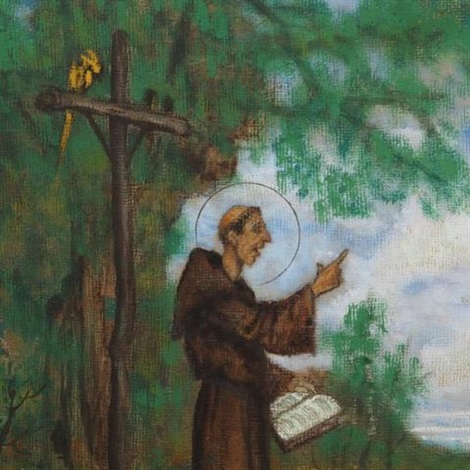 Saint Francis Preaching to the Birds by Carl Strathmann on artnet