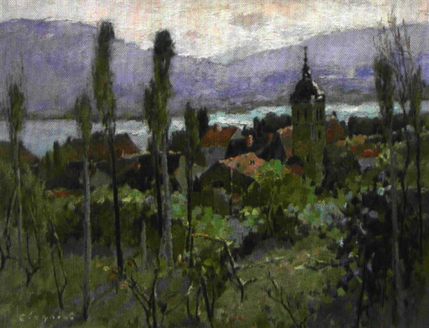 Paysage aux grands arbres by Alfred-Jean Chagniot on artnet