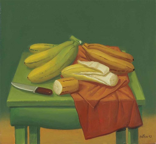 Still life with bananas by Fernando Botero on artnet