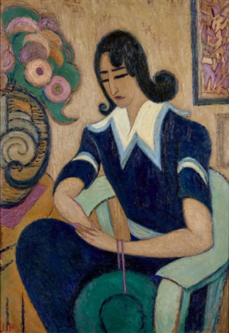 Portrait de Mademoiselle J by Juliette Roche on artnet