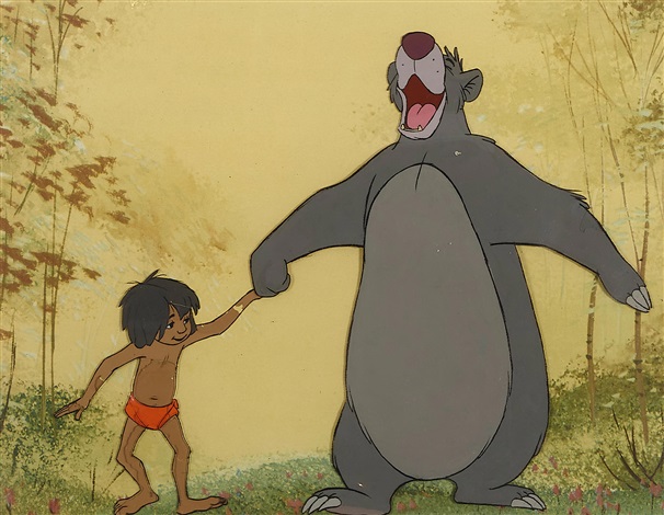Mowgli and Baloo Animation Cel from The Jungle Book. by Walt Disney ...
