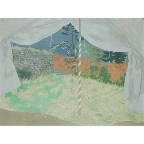 MARQUEE IN A WALLED GARDEN by Barbara Balmer on artnet