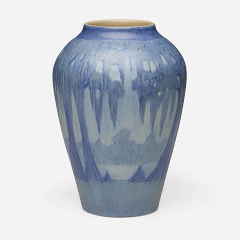 Large scenic vase with live oaks, Spanish moss, and full moon by Anna ...