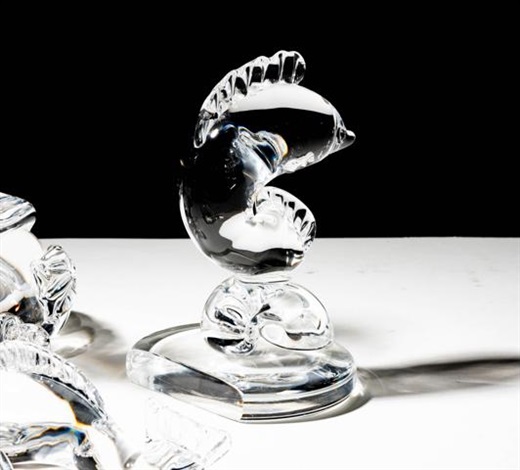Four Steuben Glass Dolphin Sculptures by Steuben Glass on artnet