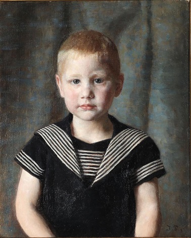 Portrait of a boy in a sailors uniform by Julius Paulsen on artnet
