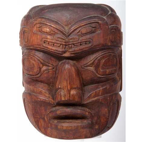 Carved Wood Mask, Killer Whale Man by Henry Hunt on artnet