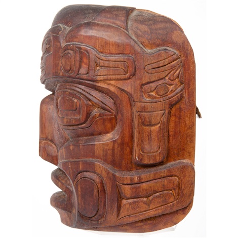 Carved Wood Mask, Killer Whale Man by Henry Hunt on artnet