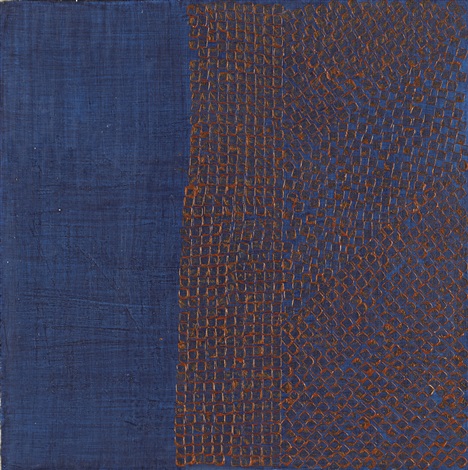 TENSION SERIES BURNT SIENNA ON MONASTRAL BLUE by Wilhelmina Barns ...