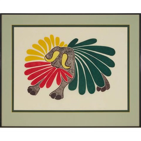 Mad Musk Ox by Agnes Nanogak on artnet