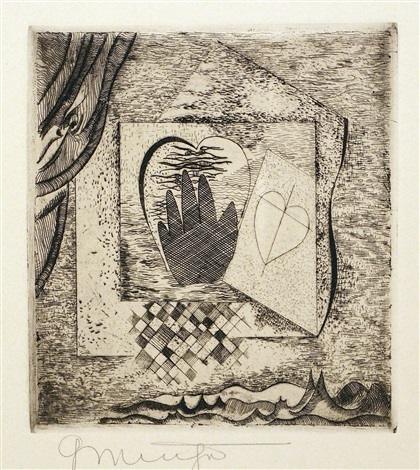Hand-Herz by Georg Muche on artnet