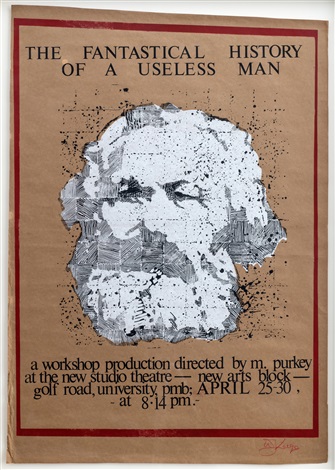 The Fantastical History of a Useless Man exhibition poster by William ...