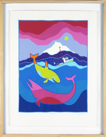 Whale frolic by Ted Harrison on artnet
