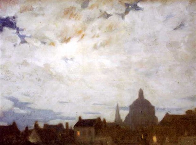 Nocturn - The roofs by William Crampton Gore on artnet