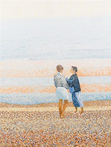 Figures on a beach by Lionel Bulmer on artnet