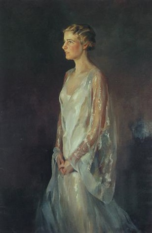 Portrait of Ellen H. Farnsworth Loomis of Dedham, MA by Ben Ali Haggin ...