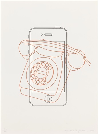 TelephoneiPhone, from Then and Now by Michael Craig-Martin on artnet