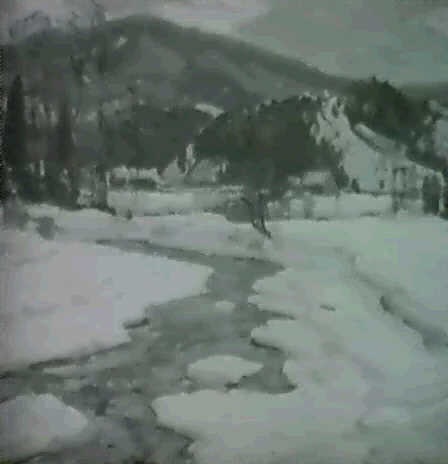 WINTER STREAM, SUNSET by Aldro Thompson Hibbard on artnet