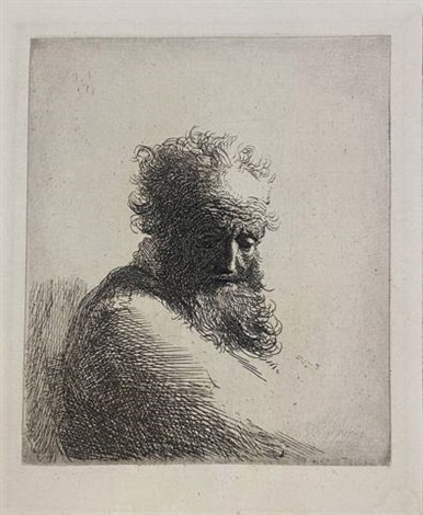 Veillard à grande barbe et front ridé by Rembrandt van Rijn on artnet