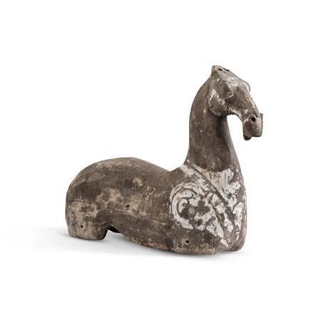 A gray pottery figure of a horse, Han dynasty on artnet