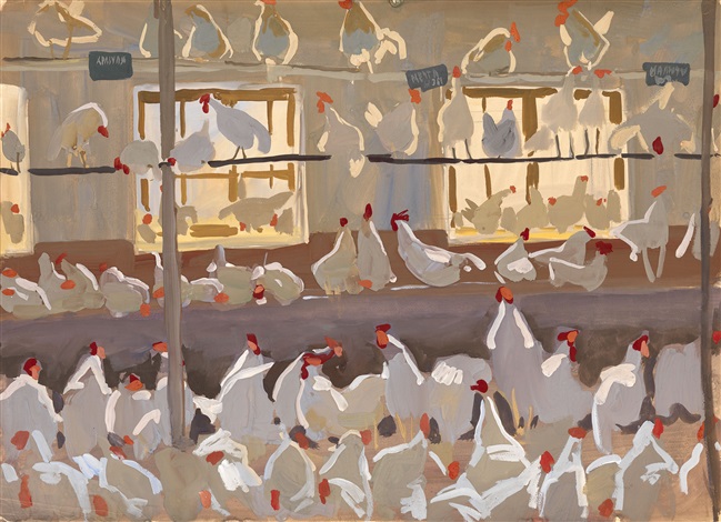 Roosters from Tselinnyi Sovkhoz Izhevskiy by Viktor Y. Popkov on artnet