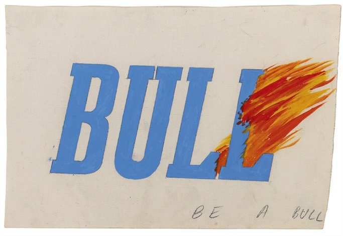 Bull on fire by Ed Ruscha on artnet
