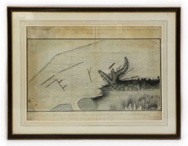 KOEHLER, George Frederic Original military drawing of a Manoeuvre ...