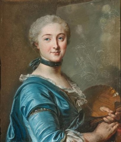 Portrait of Marie Anne du Pré de Saint-Maur 17311754 at an easel by ...