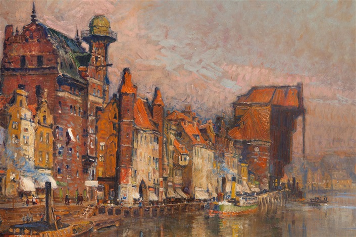 By the Motlawa river by Theodor Urtnowski on artnet