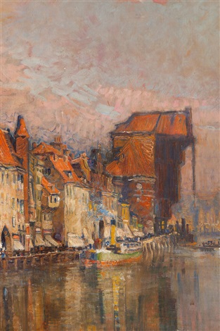 By the Motlawa river by Theodor Urtnowski on artnet