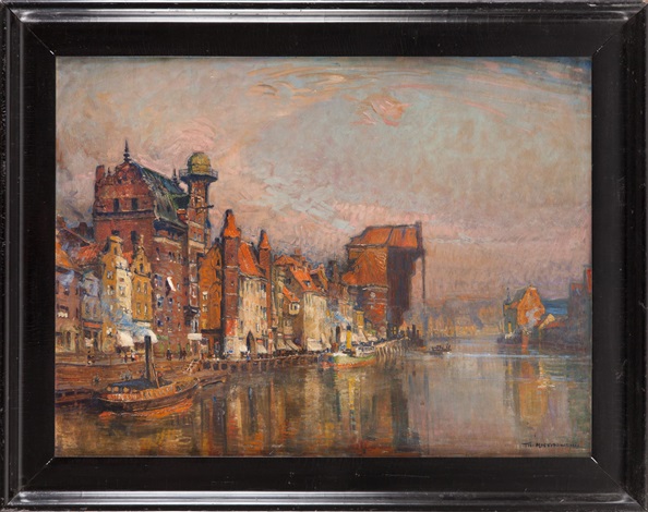 By the Motlawa river by Theodor Urtnowski on artnet