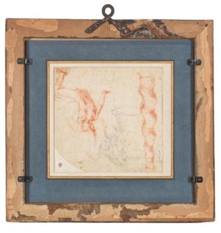 Recto Study for the Battle of the Milvian Bridge a rider on horseback ...