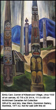 Totem Poles, Kitwancool Village by Emily Carr on artnet