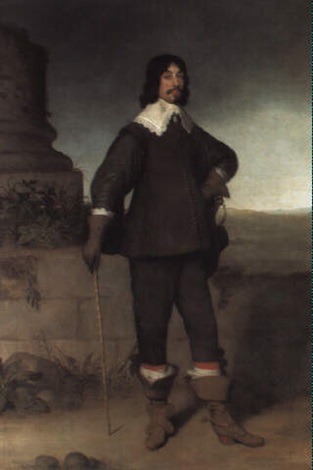 Portrait of Prince William of Orange in brown costume, holding a cane ...