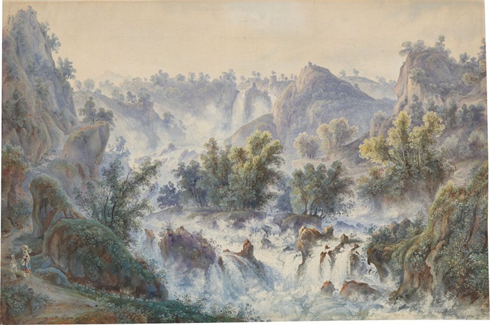 Tivoli waterfalls by Edward Theodore Compton on artnet