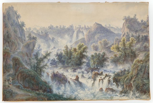 Tivoli waterfalls by Edward Theodore Compton on artnet