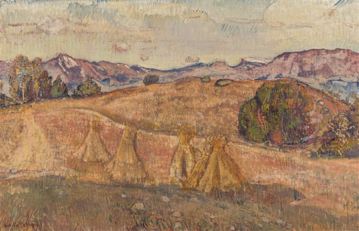 Les meules by Edouard (Eugène François) Vallet on artnet