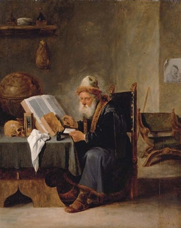 A philosopher seated at a table by David Teniers the Younger on artnet